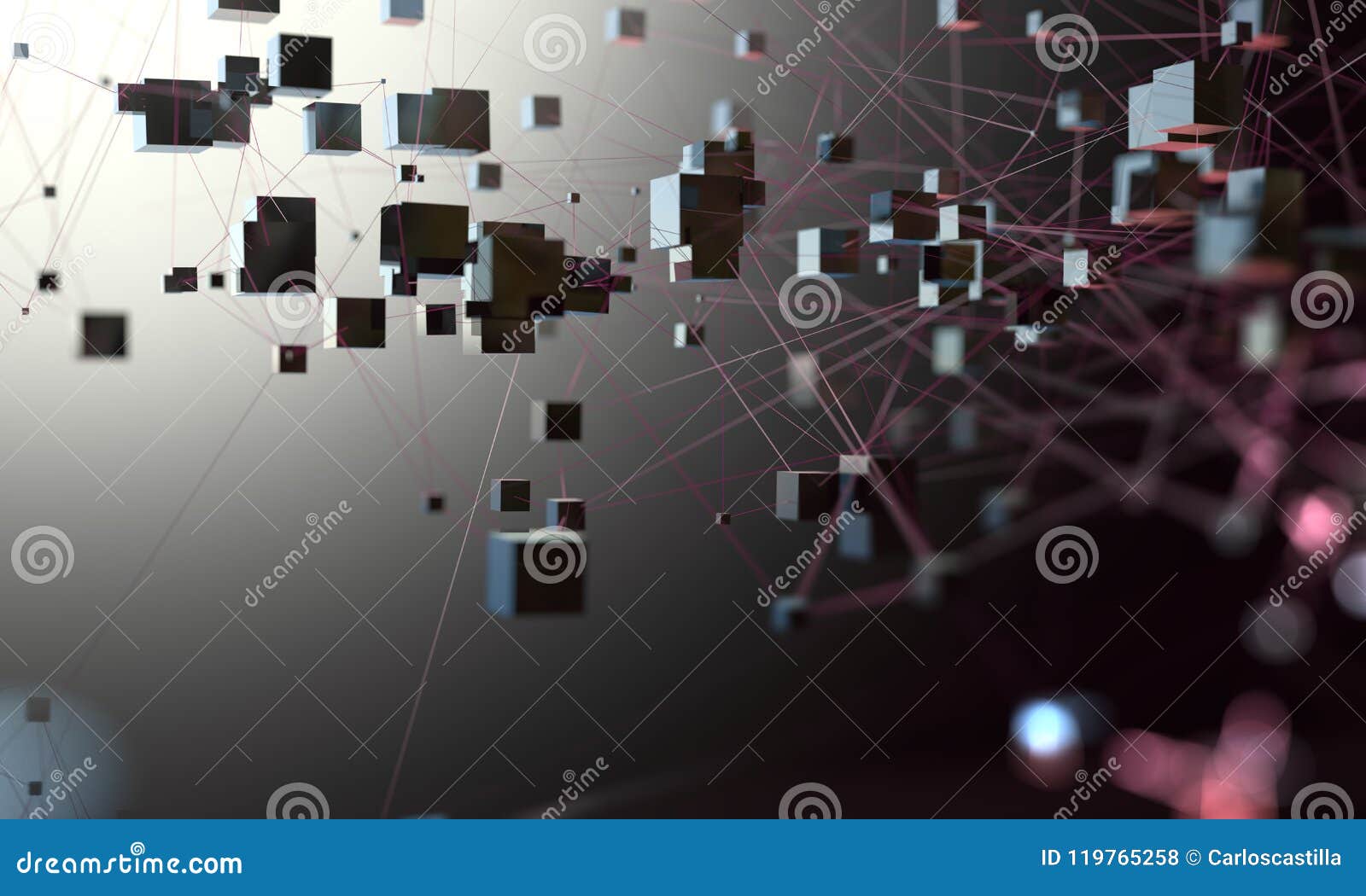Futuristic Science and Technology Concept Background.3d Illustration ...