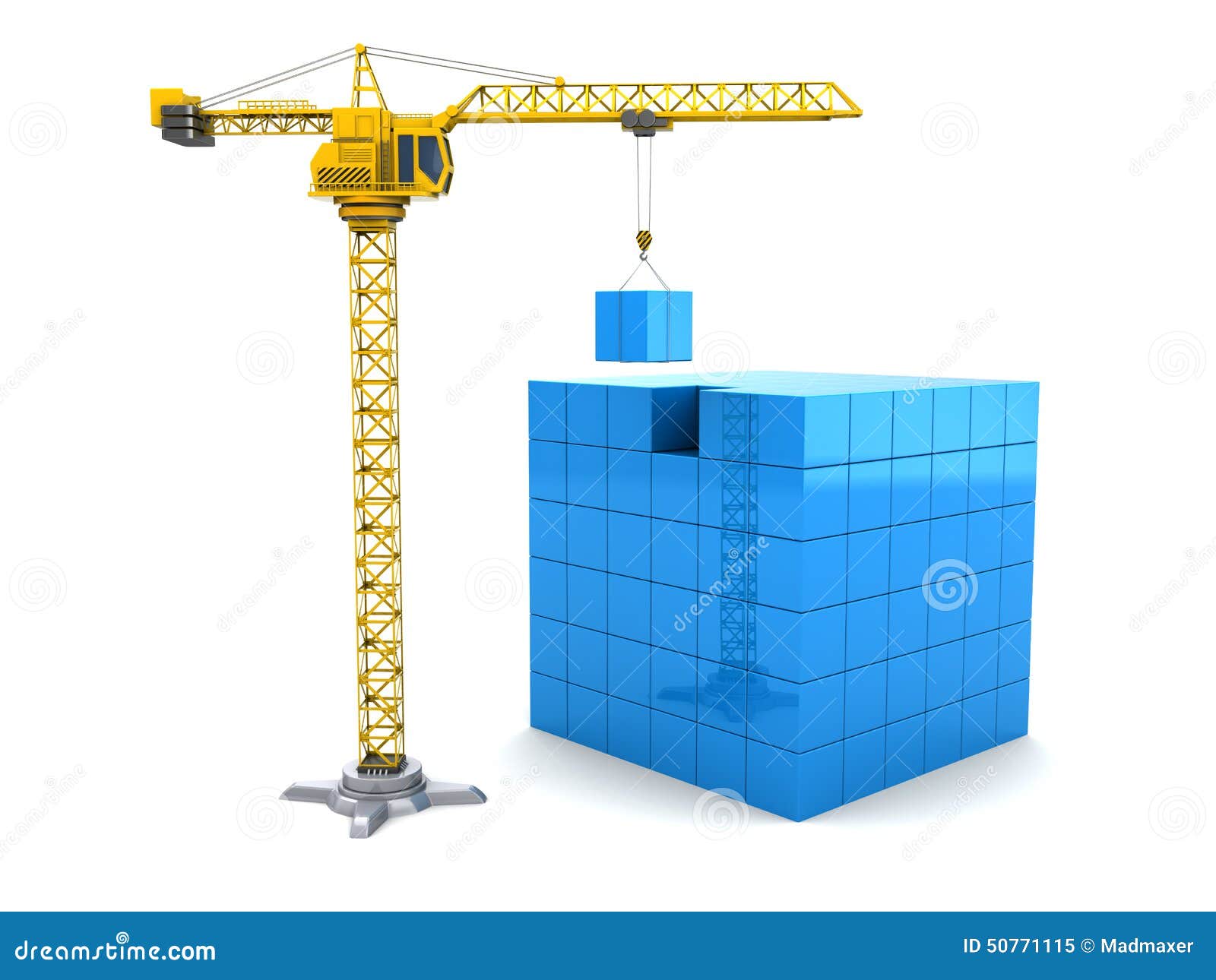 Cubes construction stock illustration. Illustration of heavy - 50771115
