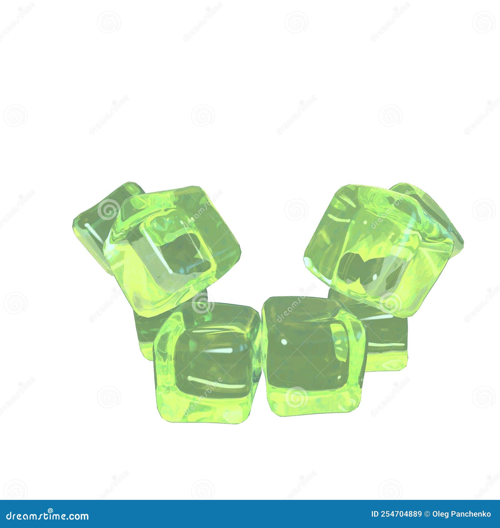 Cubes 3d made of ice stock vector. Illustration of splash - 254704889