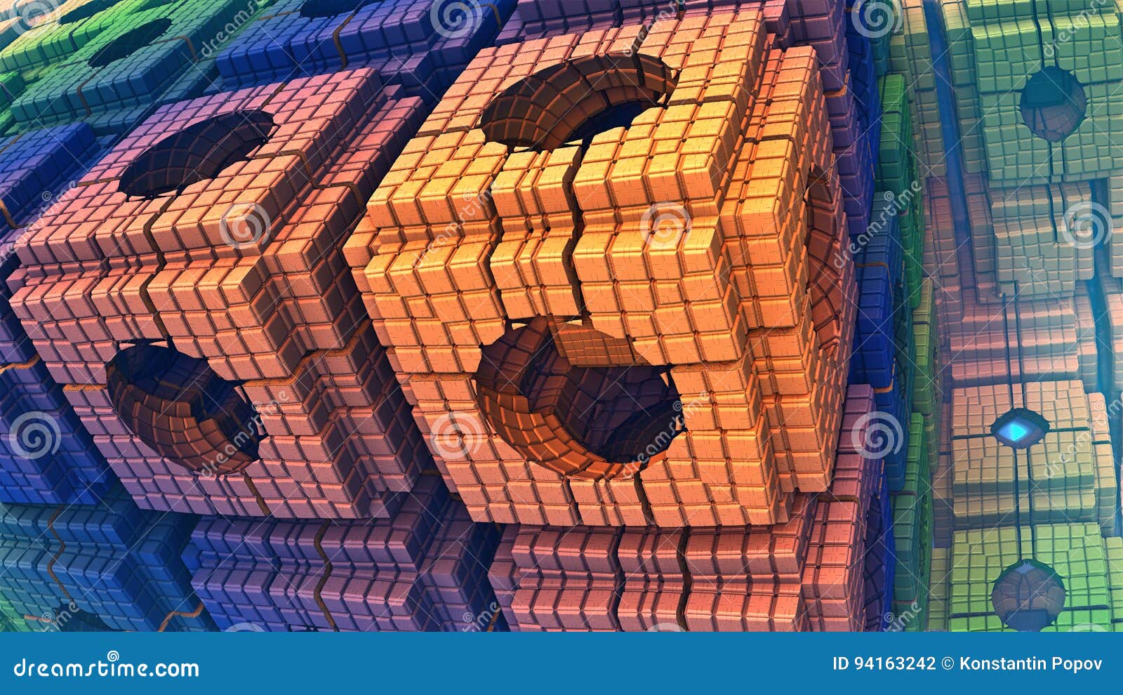 Cubes stock illustration. Illustration of render, metal - 94163242