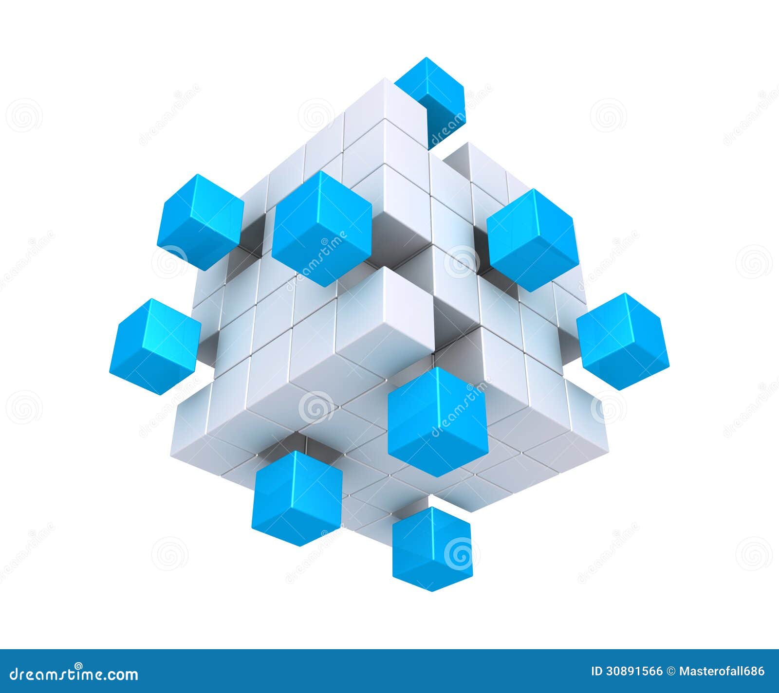 Cubes Detached Stock Illustrations – 17 Cubes Detached Stock ...