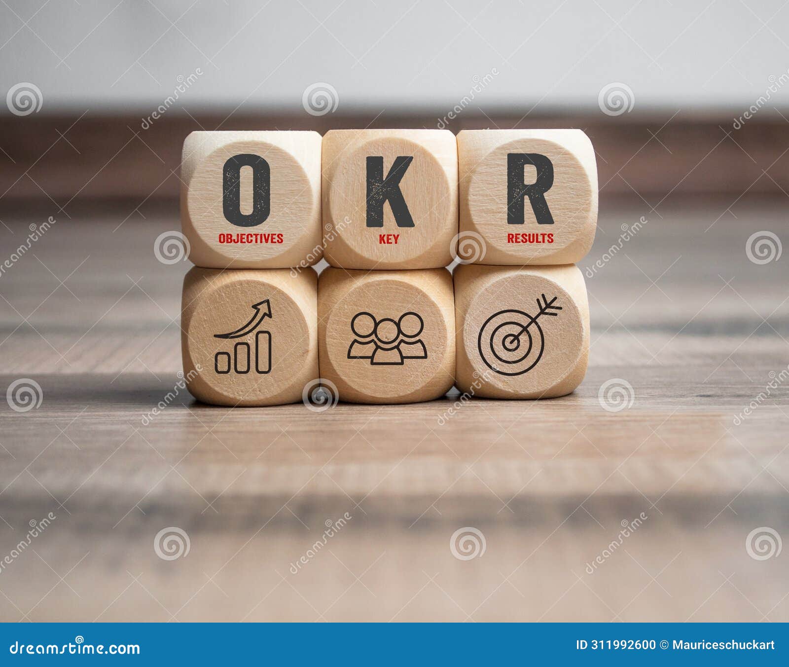 Cubes, Dice or Blocks with Acronym OKR Objective Key Results on Wodden ... Cubes, Dice or Blocks with Acronym OKR Objective Key Results on Wodden ...