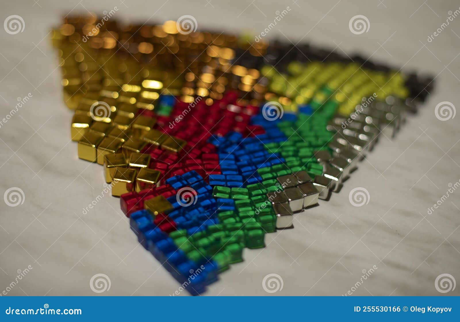 Cubes of Different Colors. Chips from Board Game Stock Photo - Image of ...