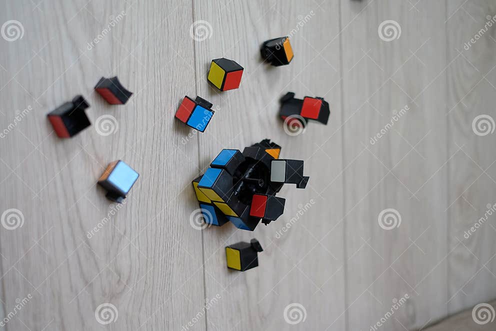 Cubes of Different Colors, Rubik`s Cube Editorial Stock Image - Image ...