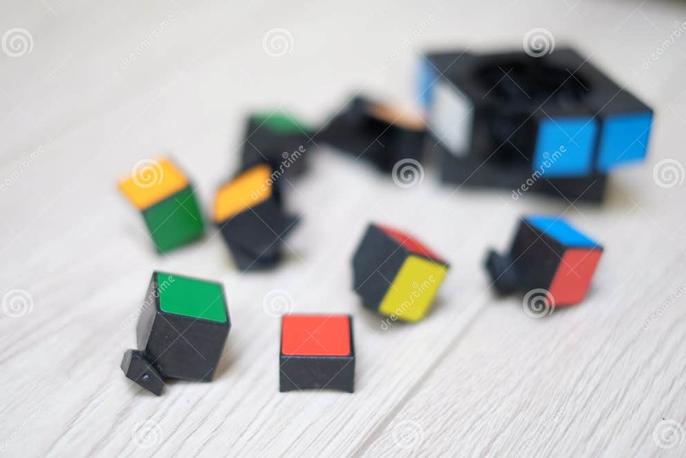 Cubes of Different Colors, Rubik`s Cube Editorial Stock Photo - Image ...