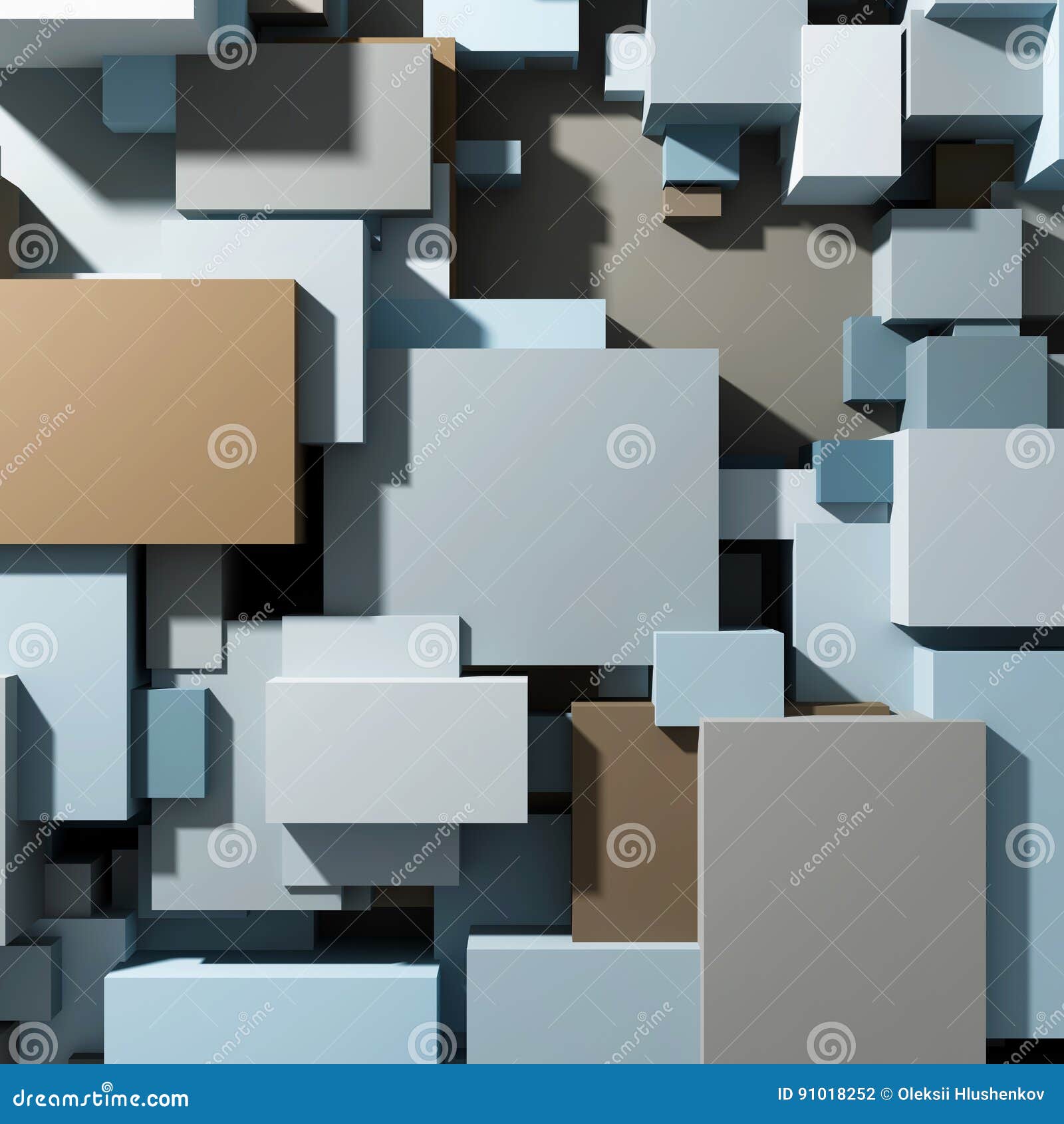 Cubes of Different Sizes Top View Stock Illustration - Illustration of ...