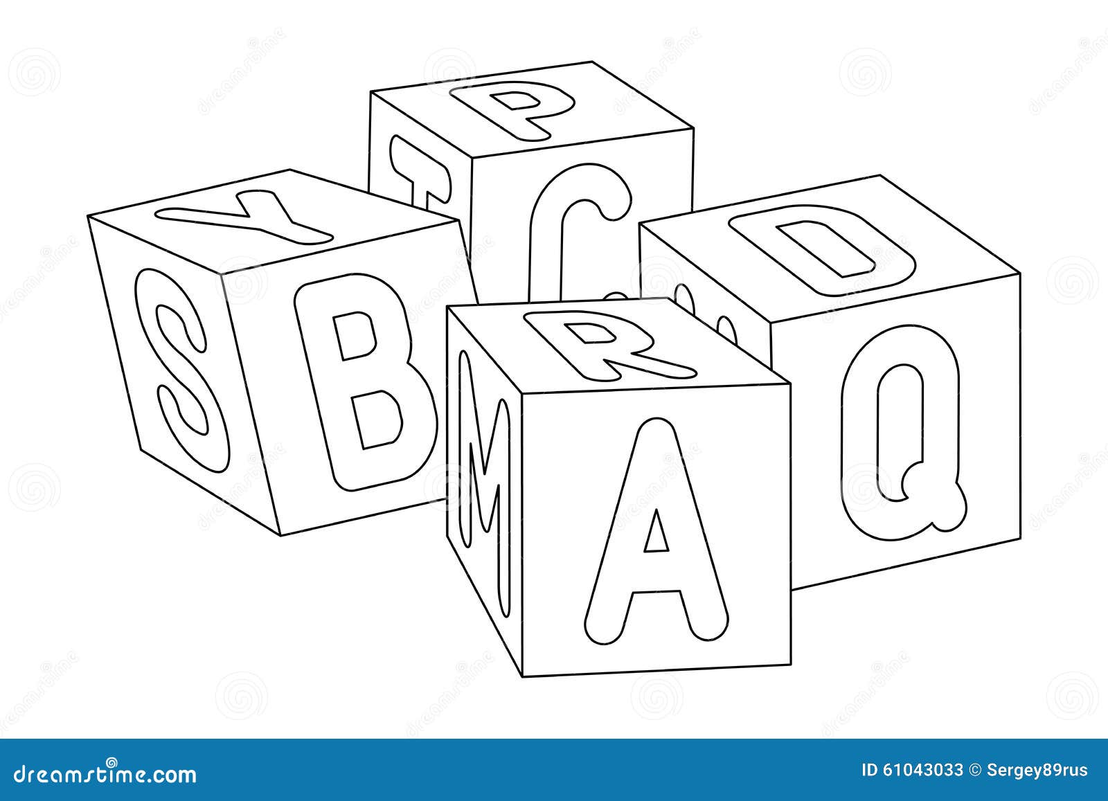 Cubes En Enfants Avec Des Lettres Illustration de Vecteur ...