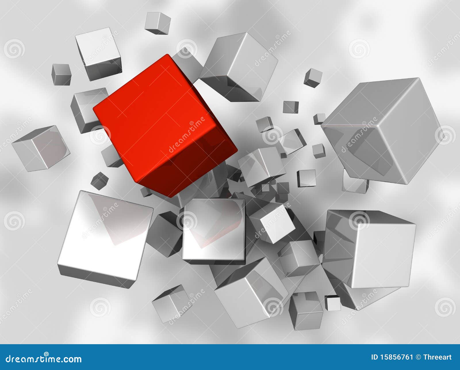 Cubes Explosion stock illustration. Illustration of white - 15856761