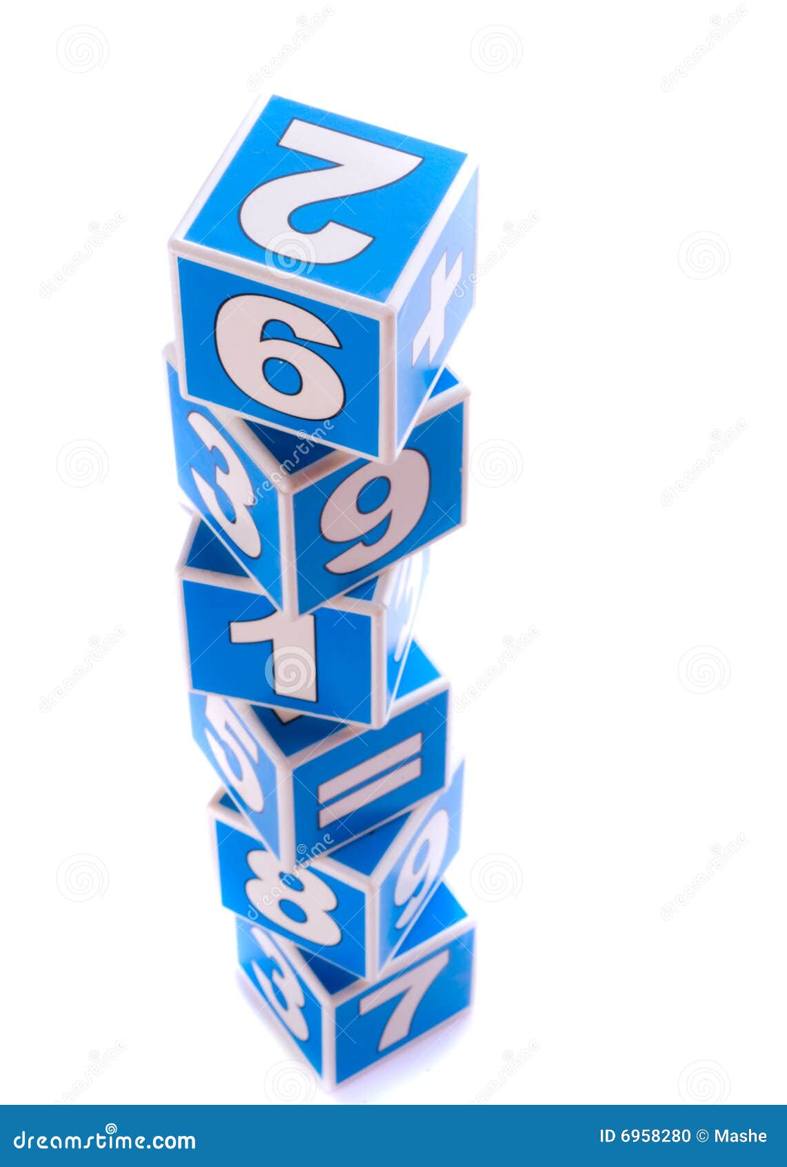 Cubes with figures stock photo. Image of plus, mathematics - 6958280