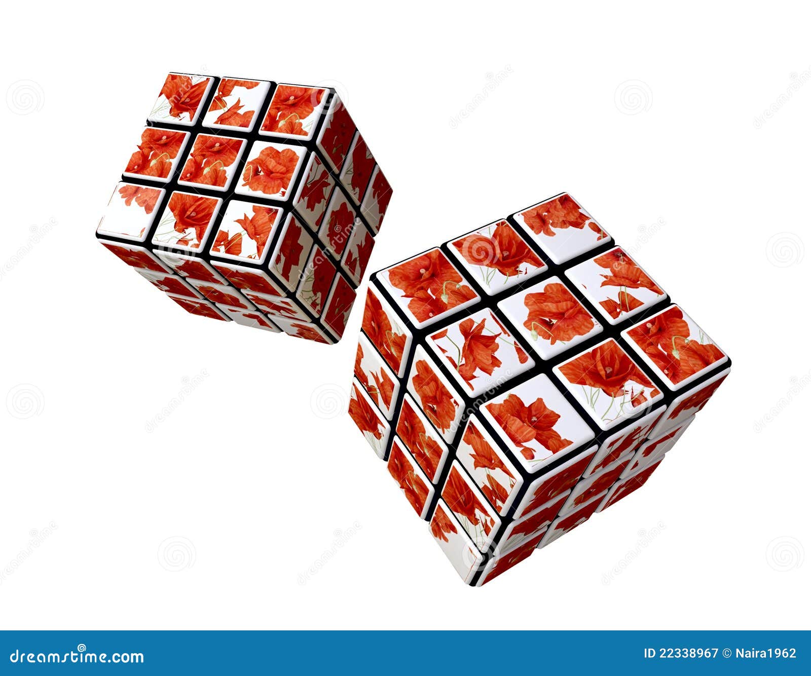 Cubes with Flower Pattern editorial photography. Illustration of symbol ...
