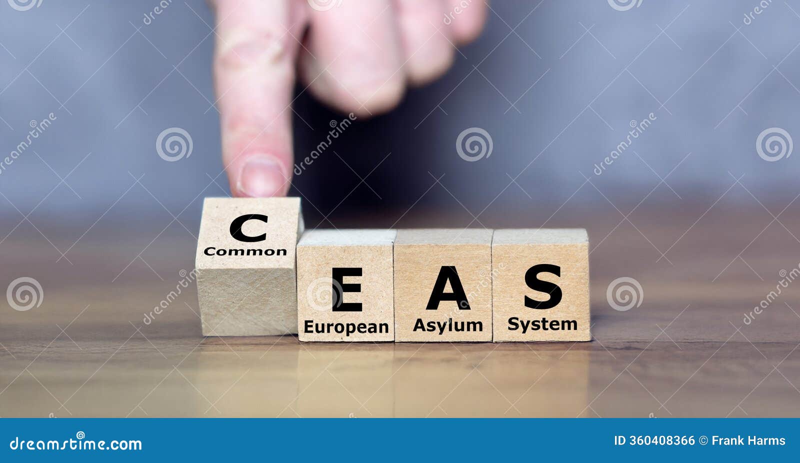 Cubes Form the Expression Common European Asylum System (CEAS). Stock ...