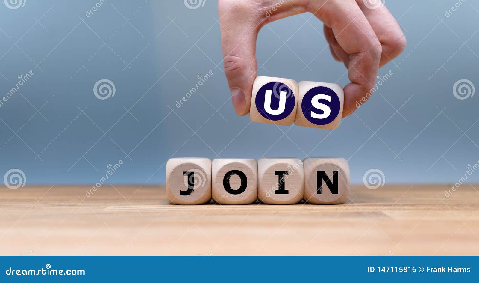 Cubes Form the Expression `join Us`. Stock Photo - Image of recruit ...