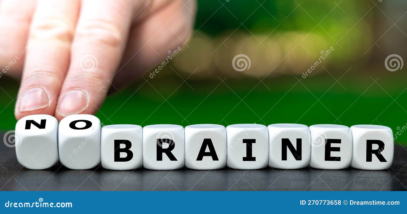 Cubes Form the Expression No Brainer. Stock Photo - Image of expression ...