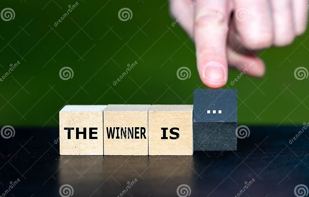 Cubes Form the Expression the Winner is Stock Illustration ...