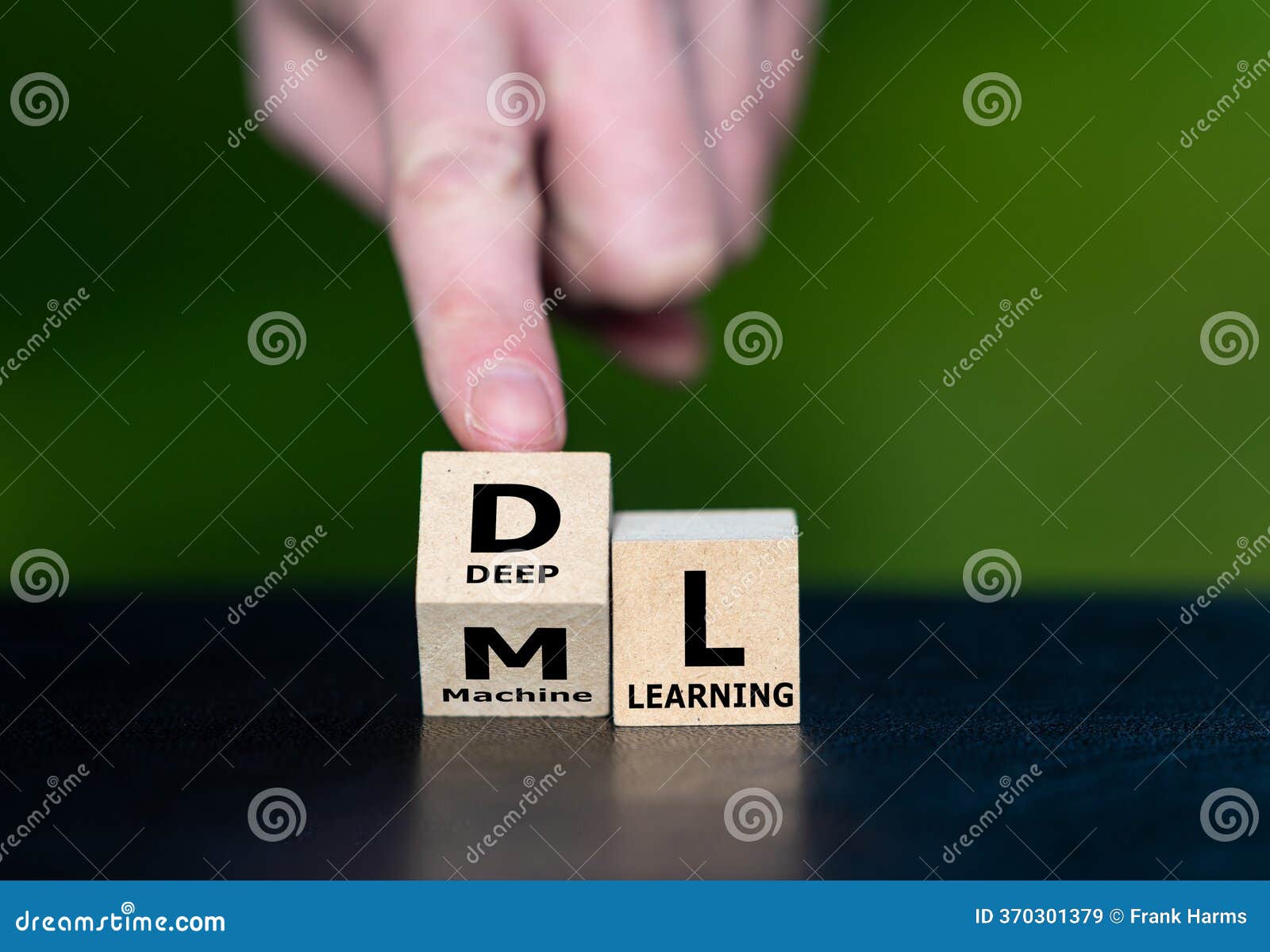 Cubes Form The Expressions DL (deep Learning) And ML (machine Learning ...