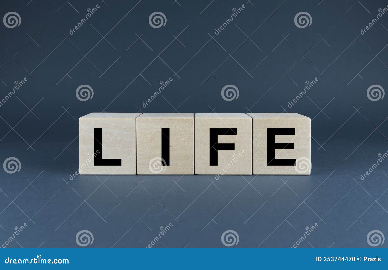 Cubes Form the Word Life. Concept of Word Life Stock Photo - Image of ...