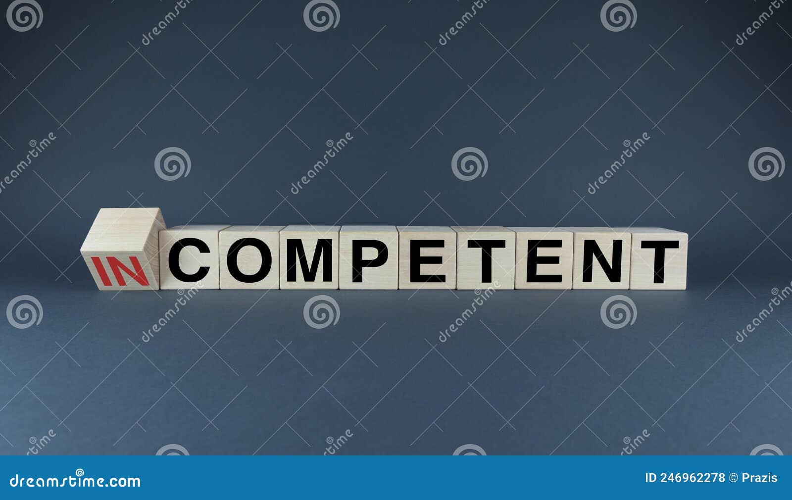 Cubes Form the Words Competent or Incompetent. Concept of Behavior in ...