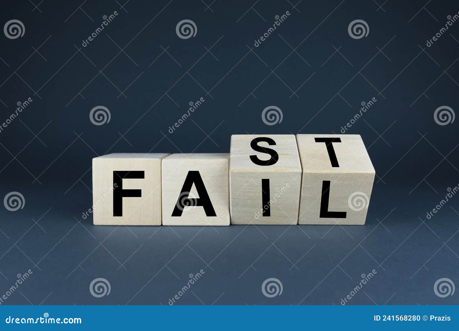 Cubes Form Words Fast - Fail Stock Photo - Image of concept, fail ...