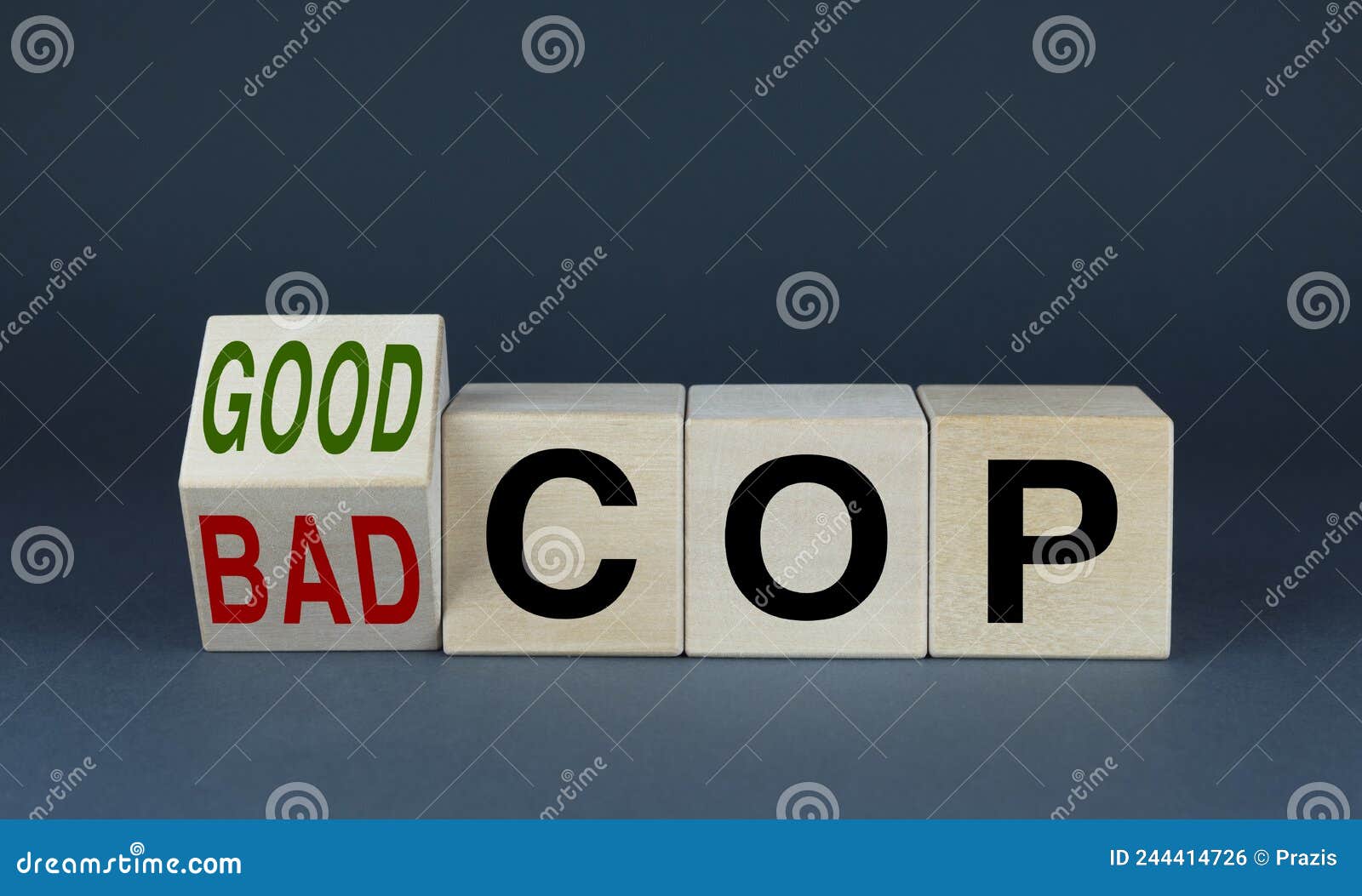 Cubes Form the Words Good - Bad Cop. the Concept of the Method of Work ...