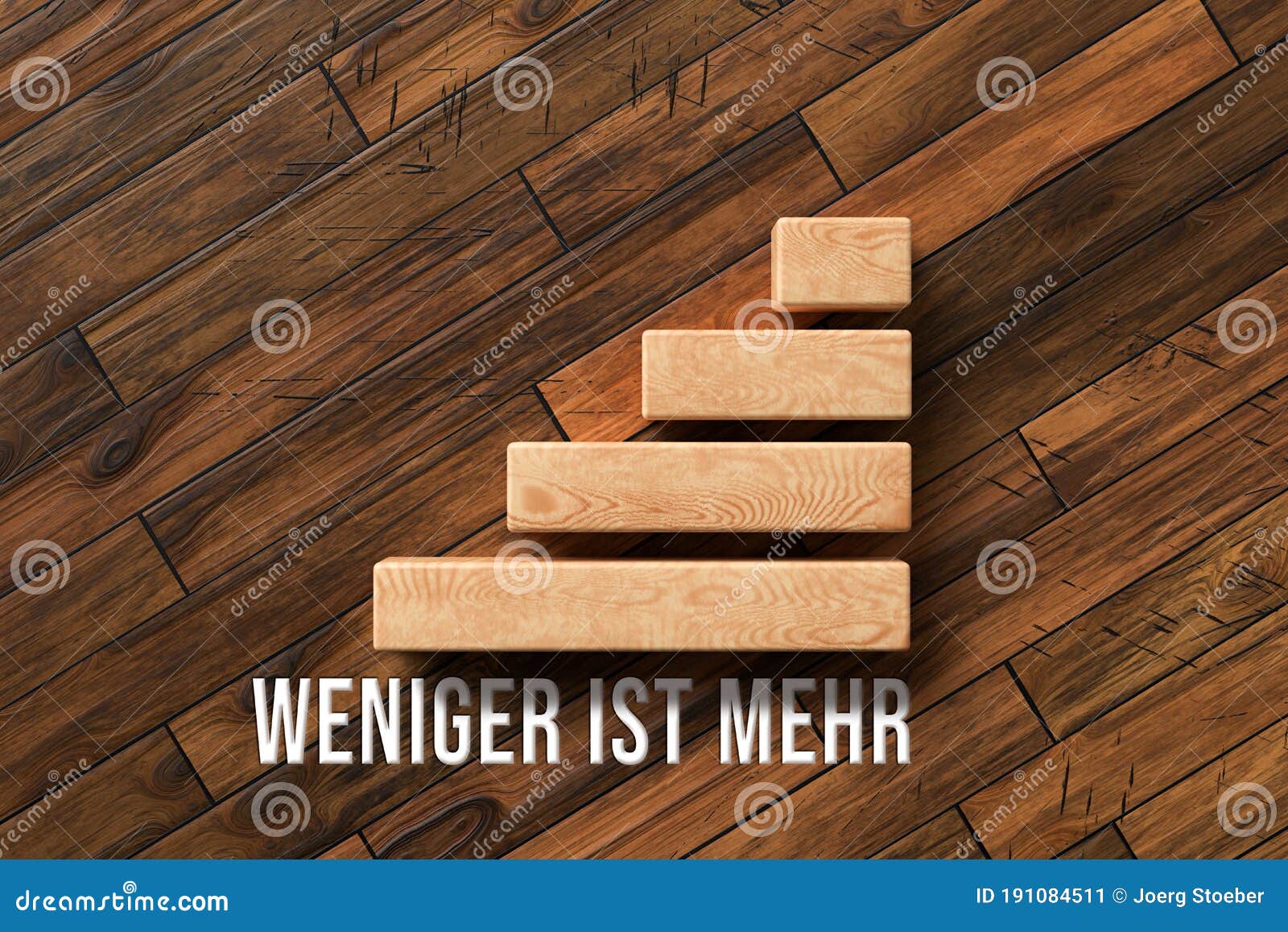Cubes With German Message For THINK & DO IT On Conrete Floor - 3D ...