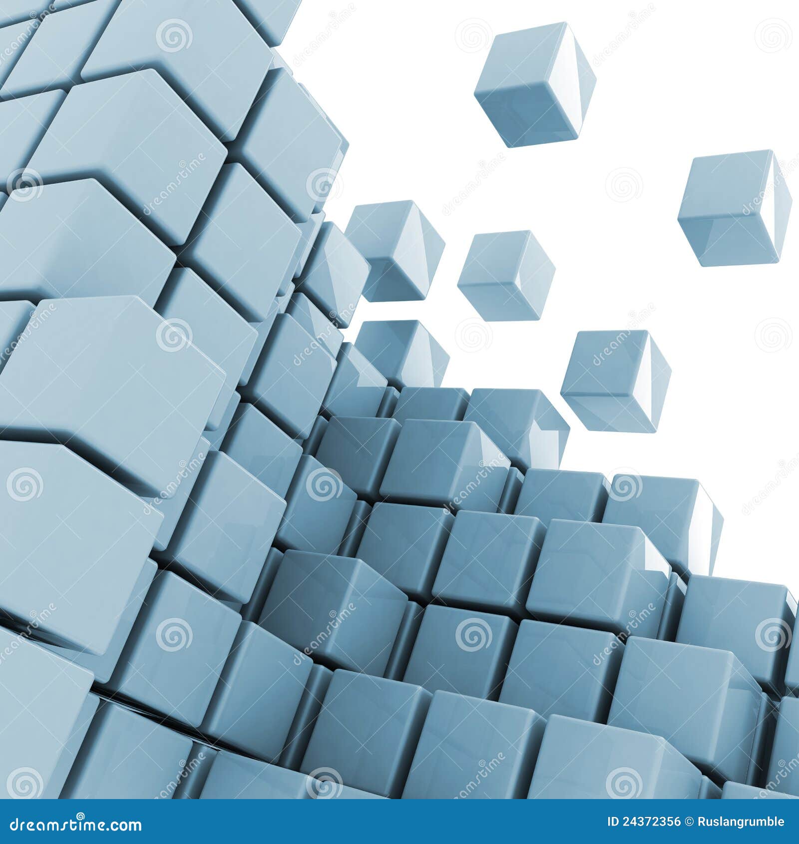 Cubes Detached From Square Object Stock Photography | CartoonDealer.com ...