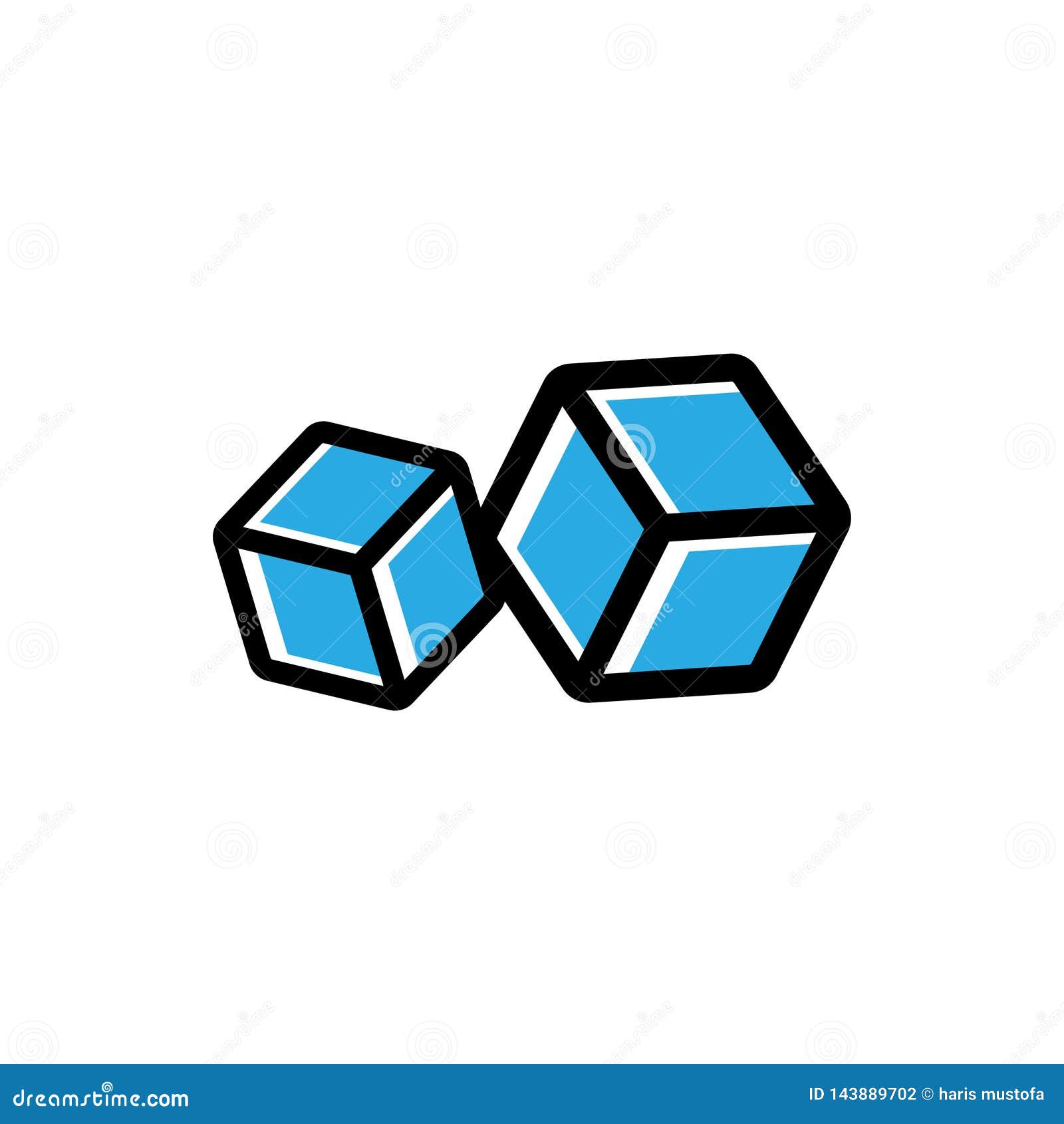 Cubes Graphic Design Template Vector Isolated Stock Vector ...