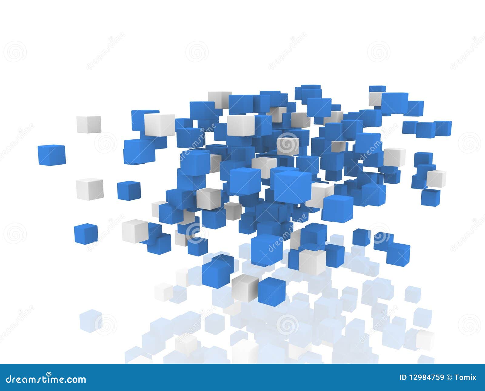 Cubes group stock illustration. Illustration of teamwork - 12984759