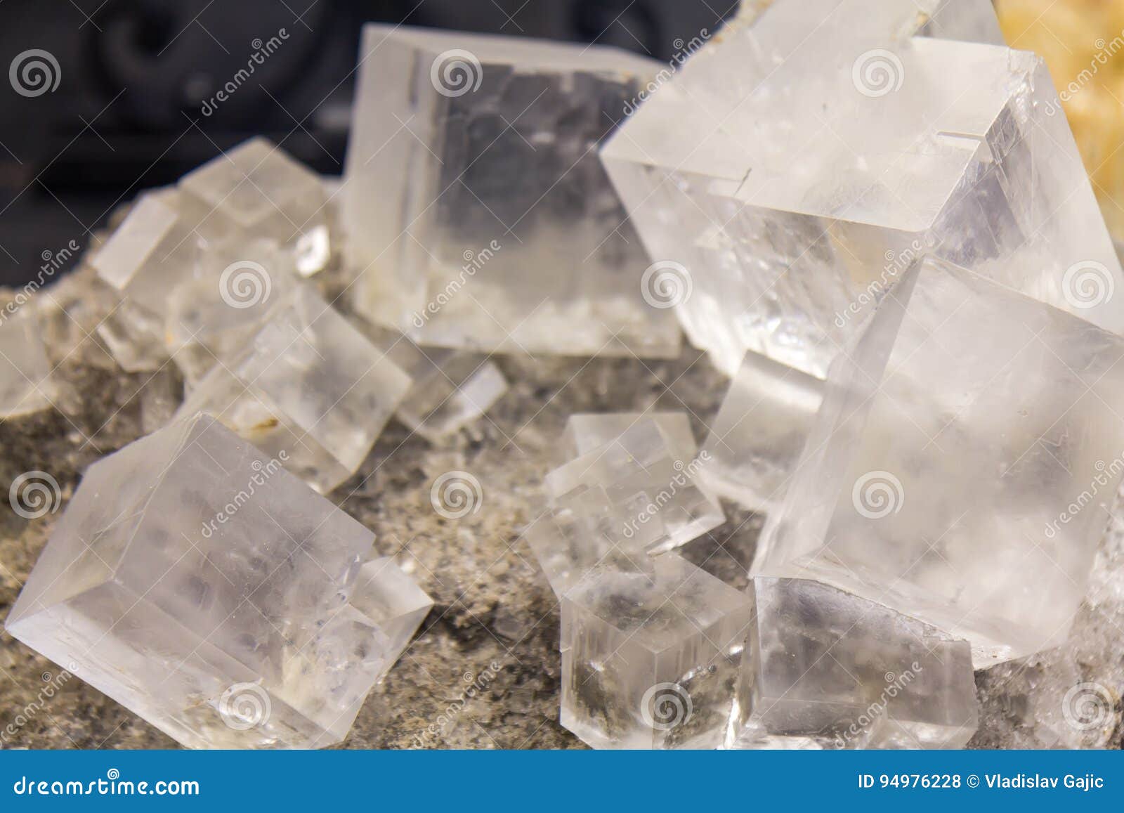 Cubes of Halite mineral stock photo. Image of nature - 94976228