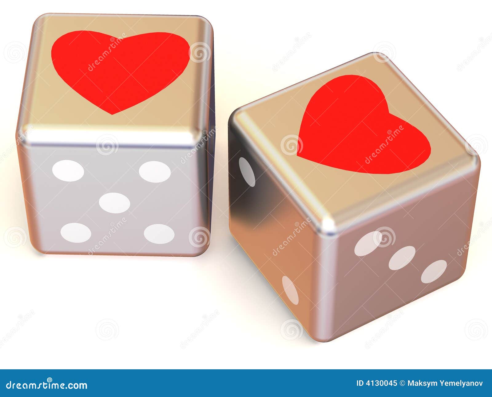 Cubes with Hearts. Love stock illustration. Illustration of love - 4130045