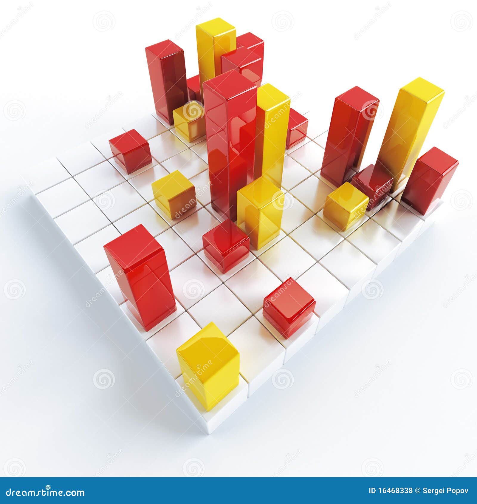 Cubes jaunes et rouges illustration stock. Illustration du isolement ...