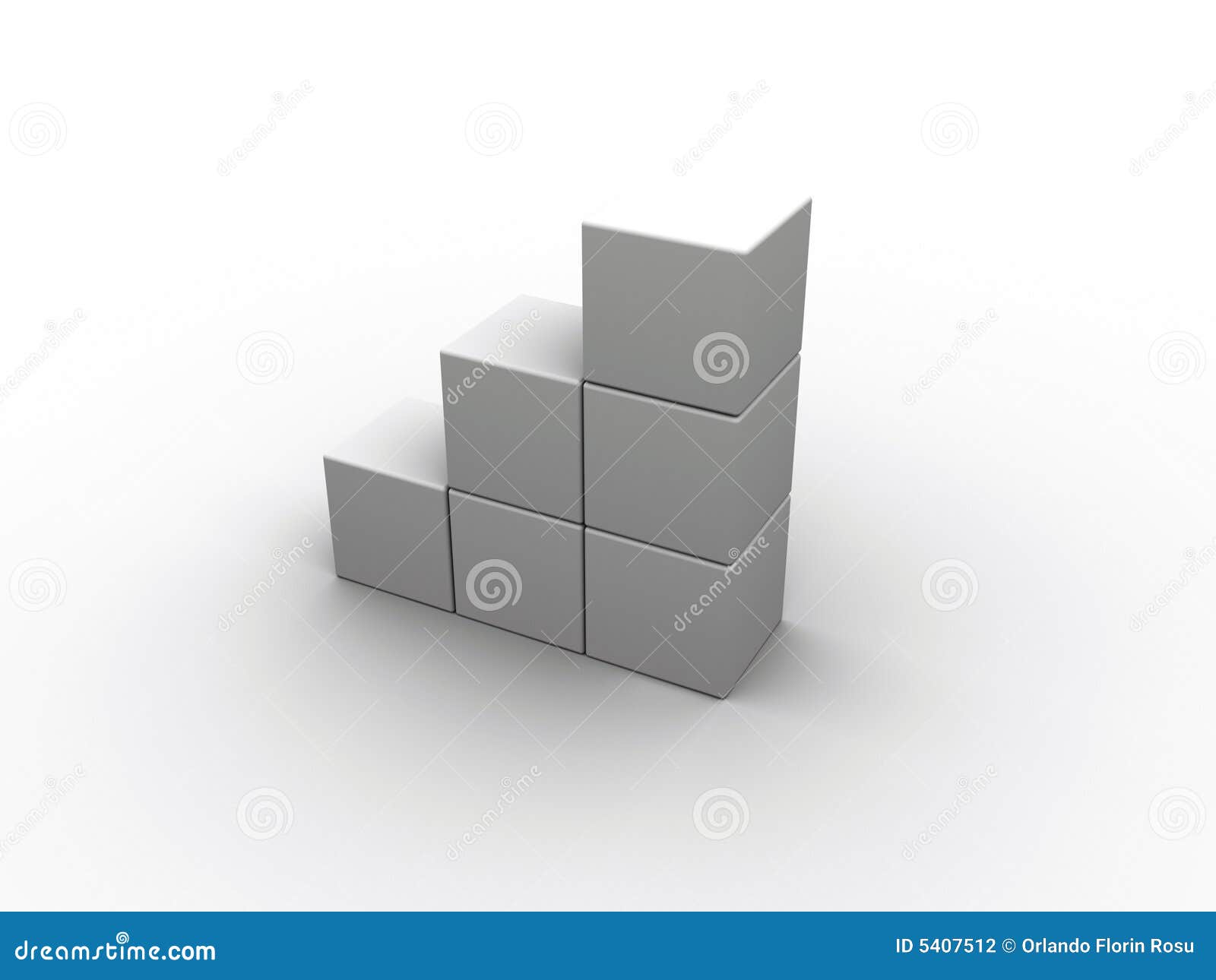 Cubes ladder stock illustration. Illustration of aligned - 5407512
