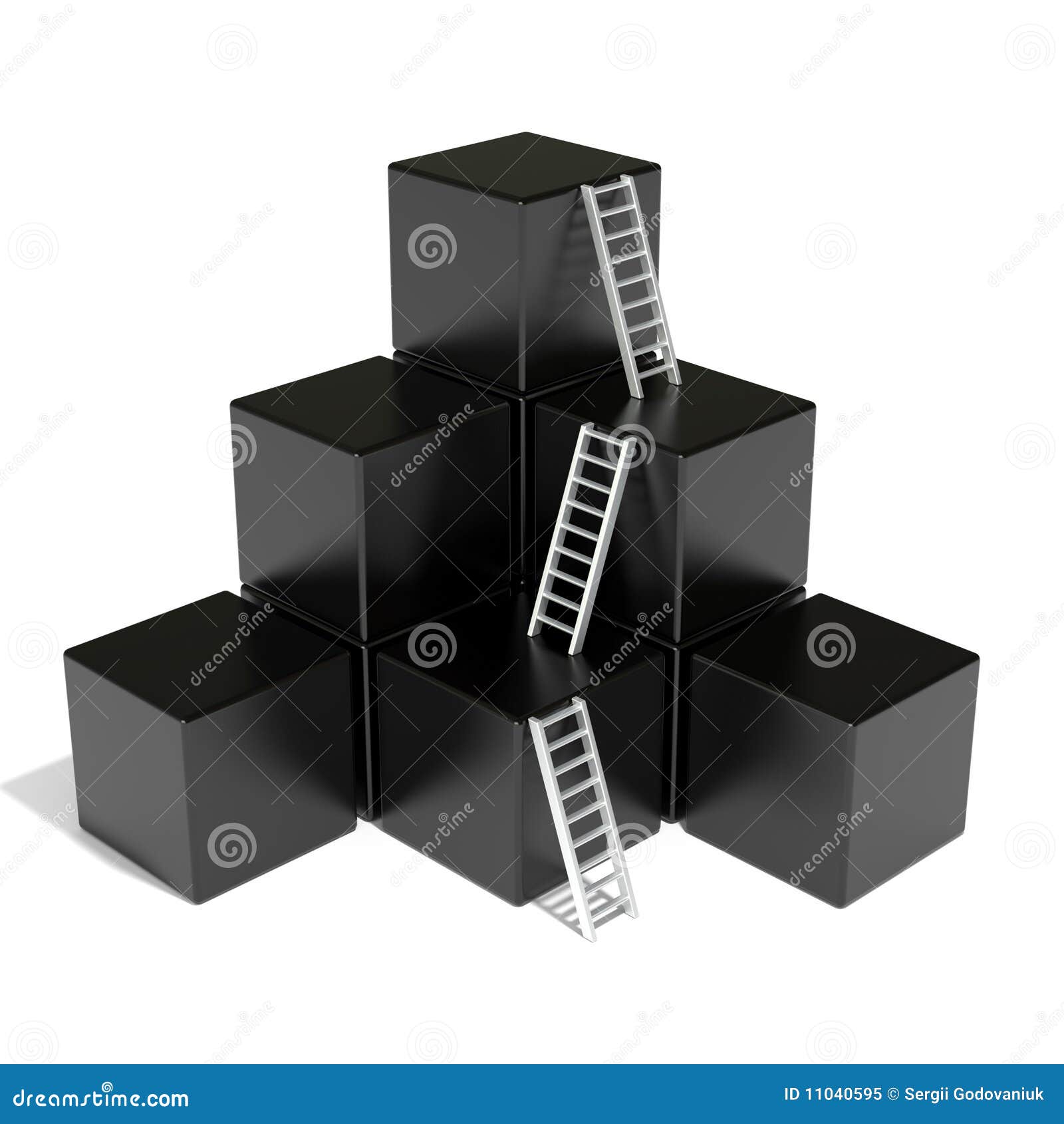 Cubes and ladders stock illustration. Illustration of activity - 11040595