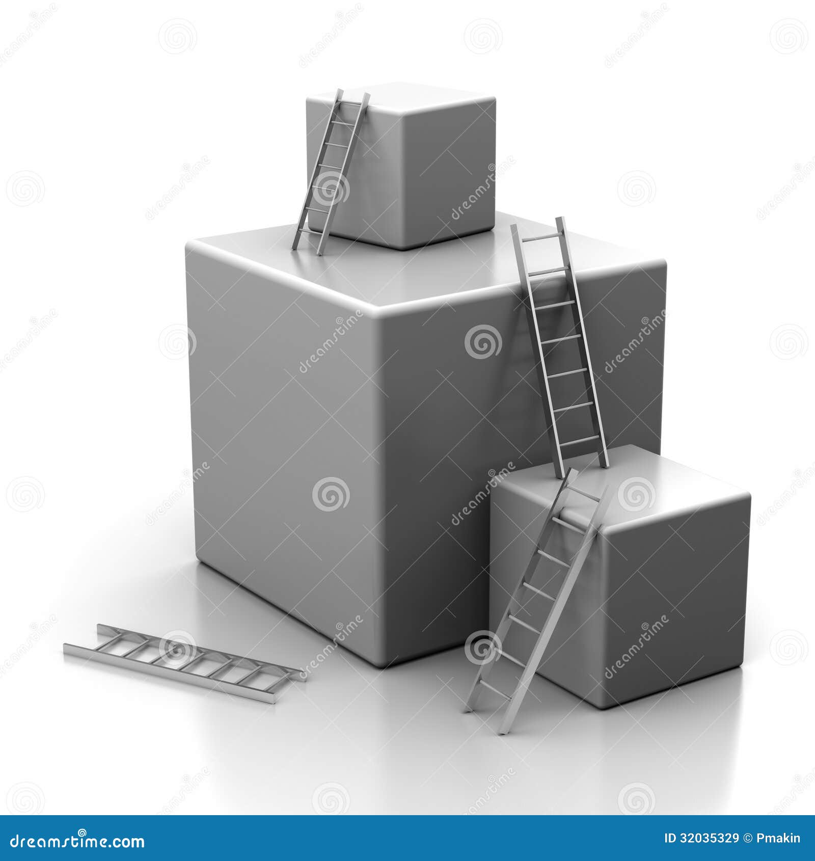 Cubes and ladders stock illustration. Illustration of object - 32035329