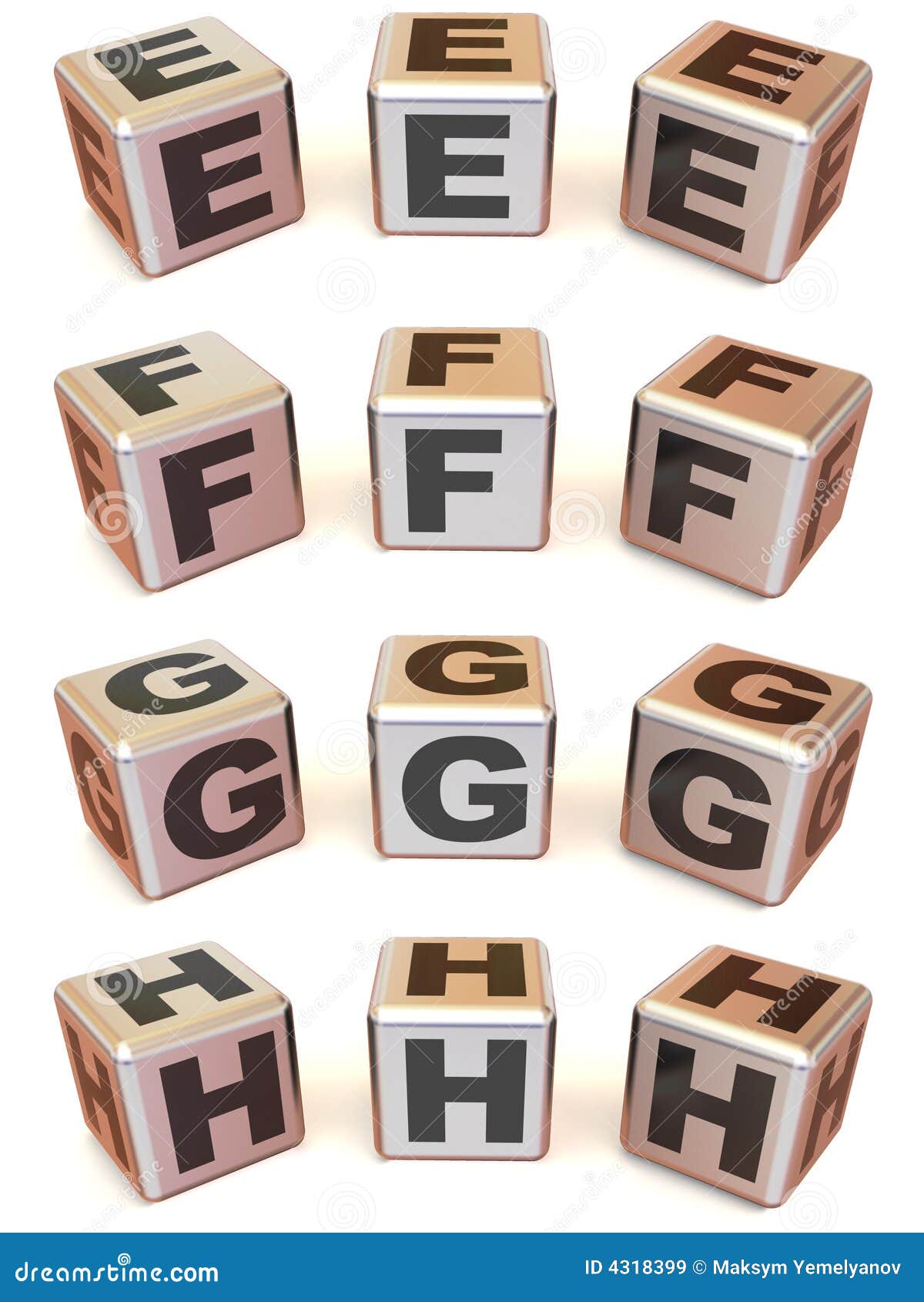 Cubes with letters stock illustration. Illustration of directions - 4318399