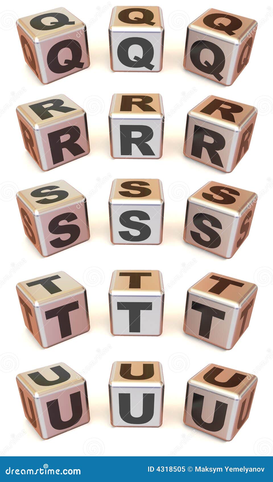 Cubes with letters stock illustration. Illustration of alphabet - 4318505