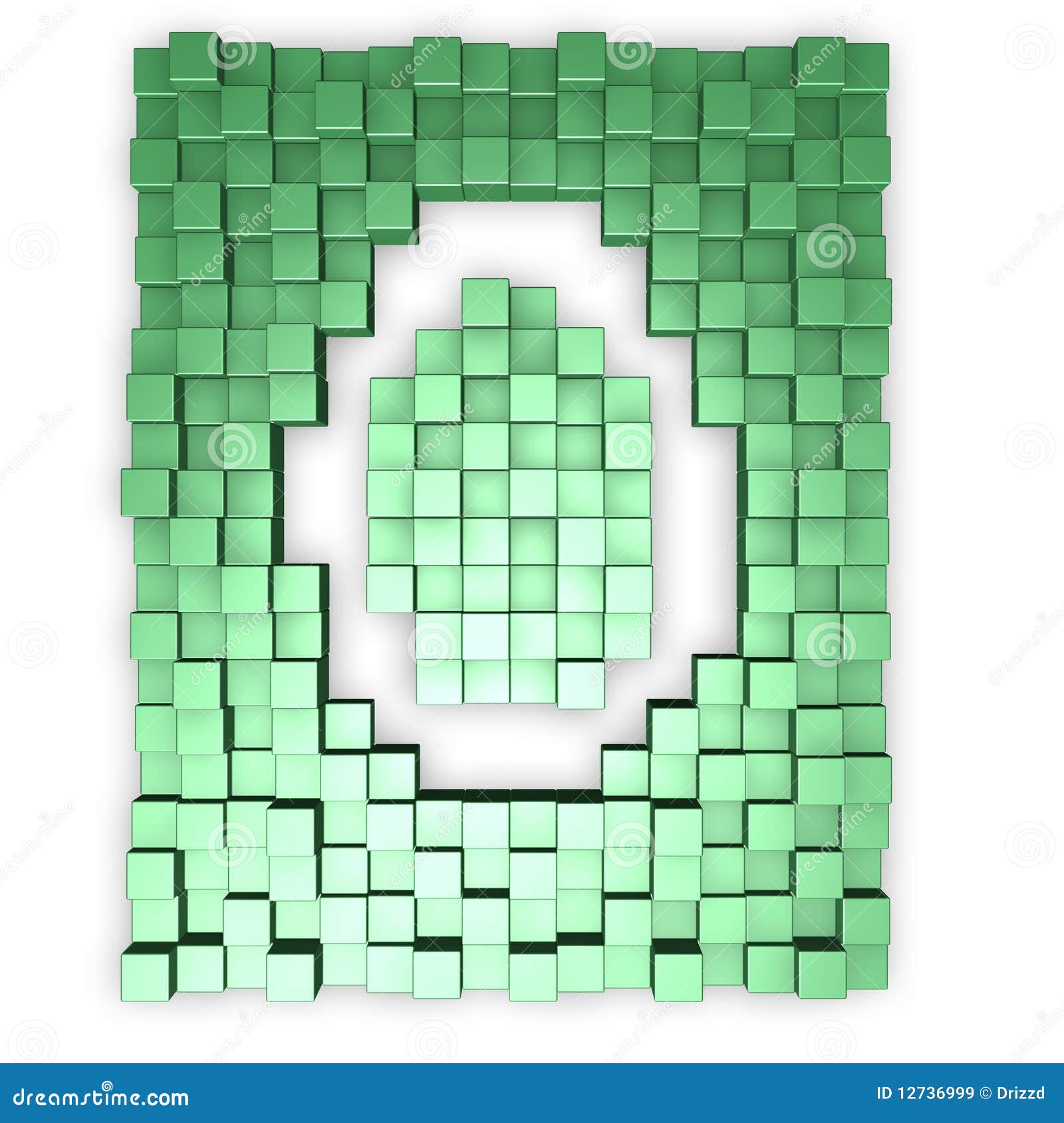 Cubes makes the letter o stock illustration. Illustration of alphabet ...