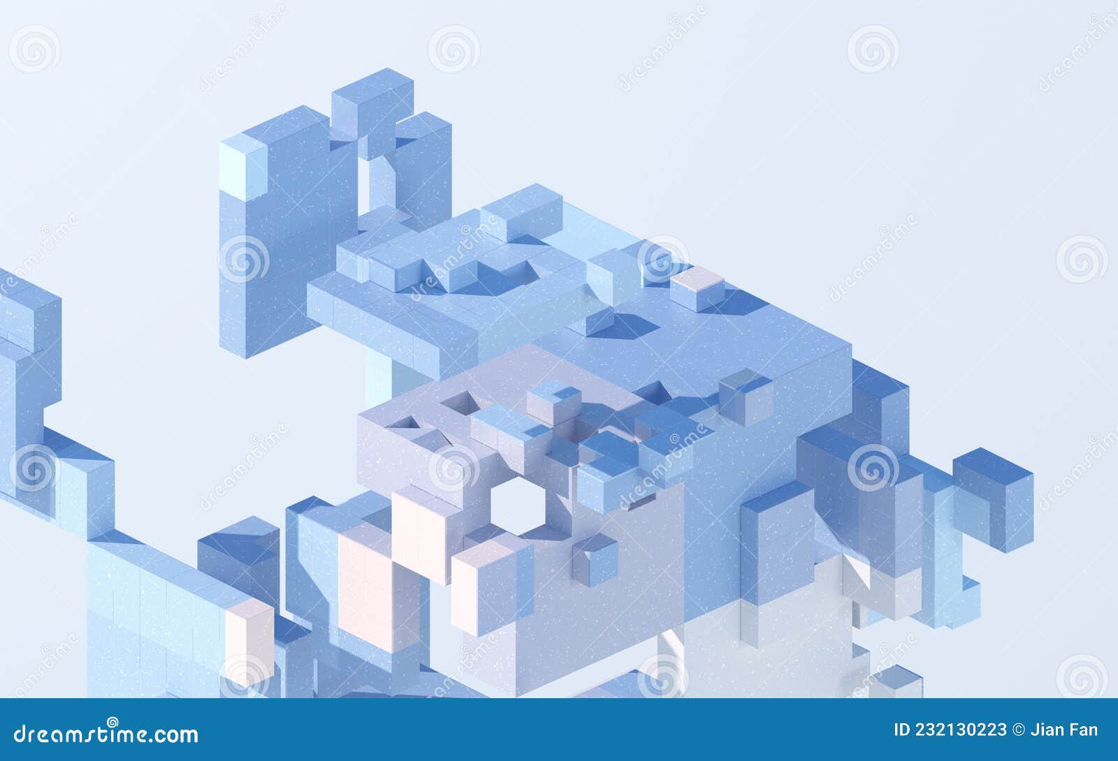 Cubes and Materials, Abstract Geometries, 3d Rendering Stock ...