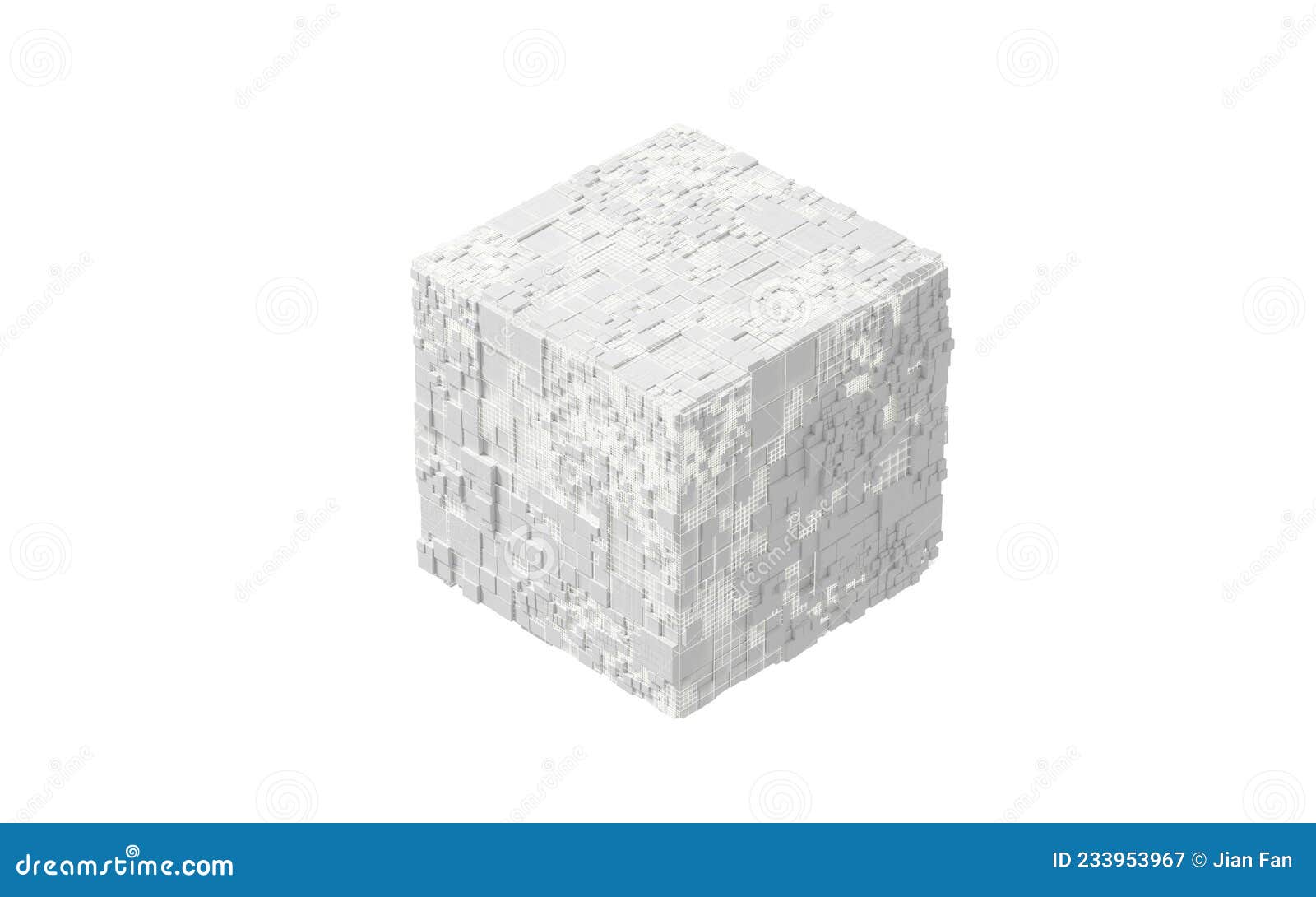 Cubes and Materials, Circuits Structure, 3d Rendering Stock ...