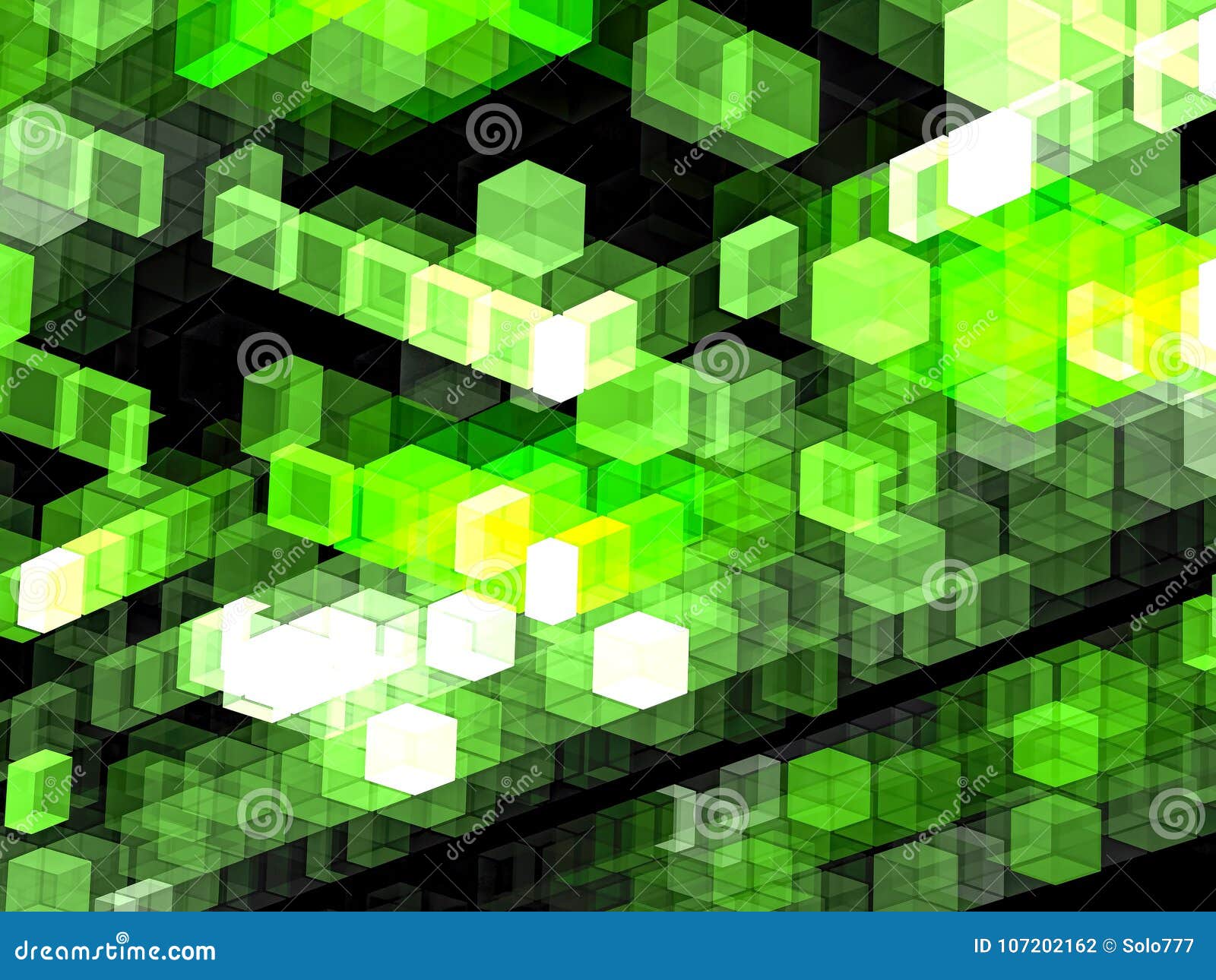 Cubes Matrix - Abstract Digitally Generated Image Stock Illustration ...