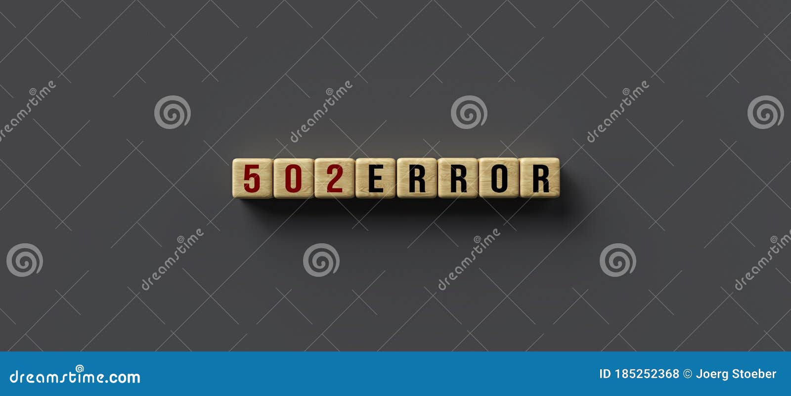 Cubes with Message ERROR 502 - 3D Rendered Illustration Stock ...