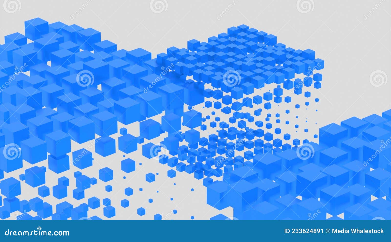 Cubes Move In Waves In Chain. Design. Chains Moving In Waves With 3d ...