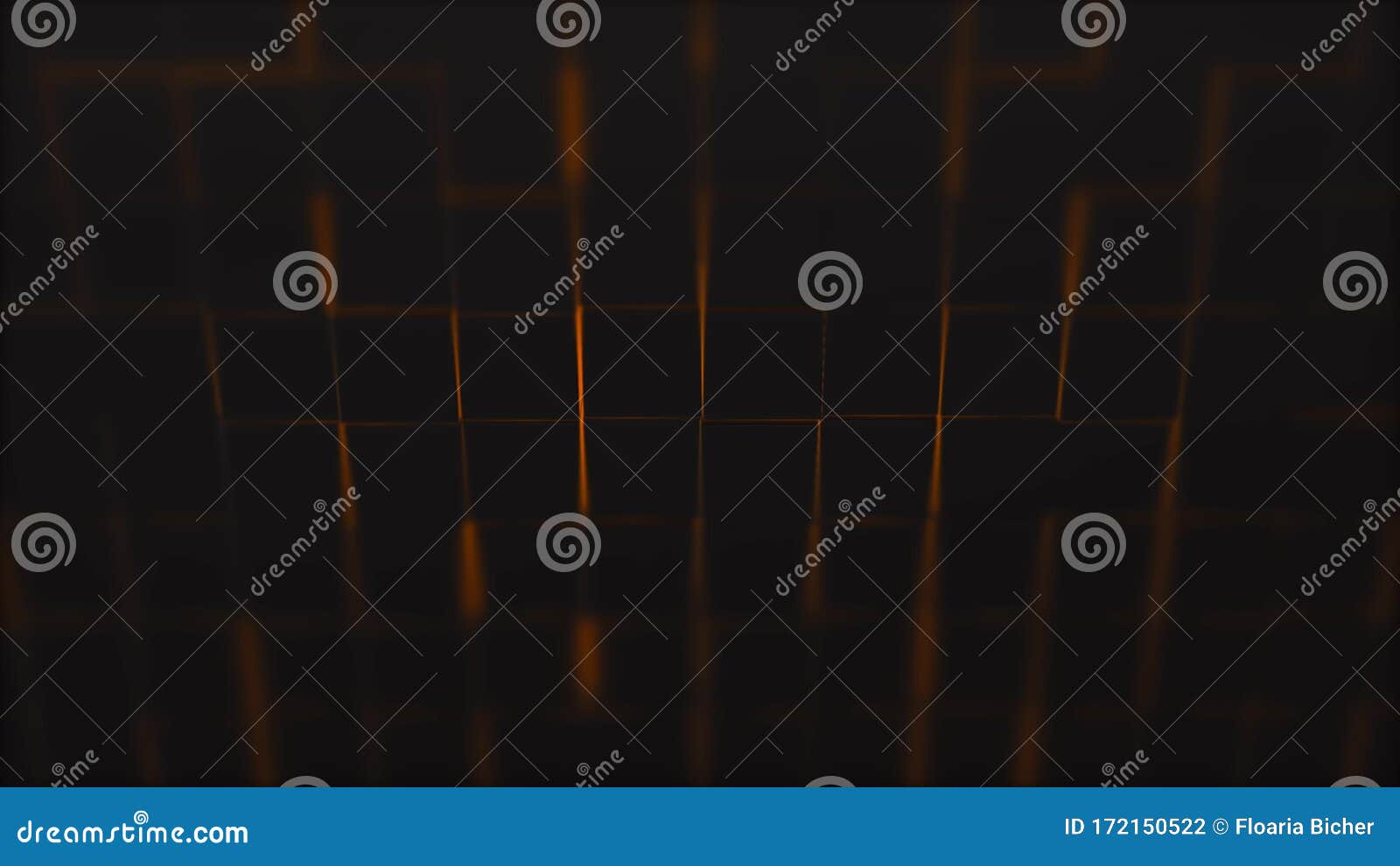 Cubes Network with Information Inside, Moving and Connecting, Forming a ...