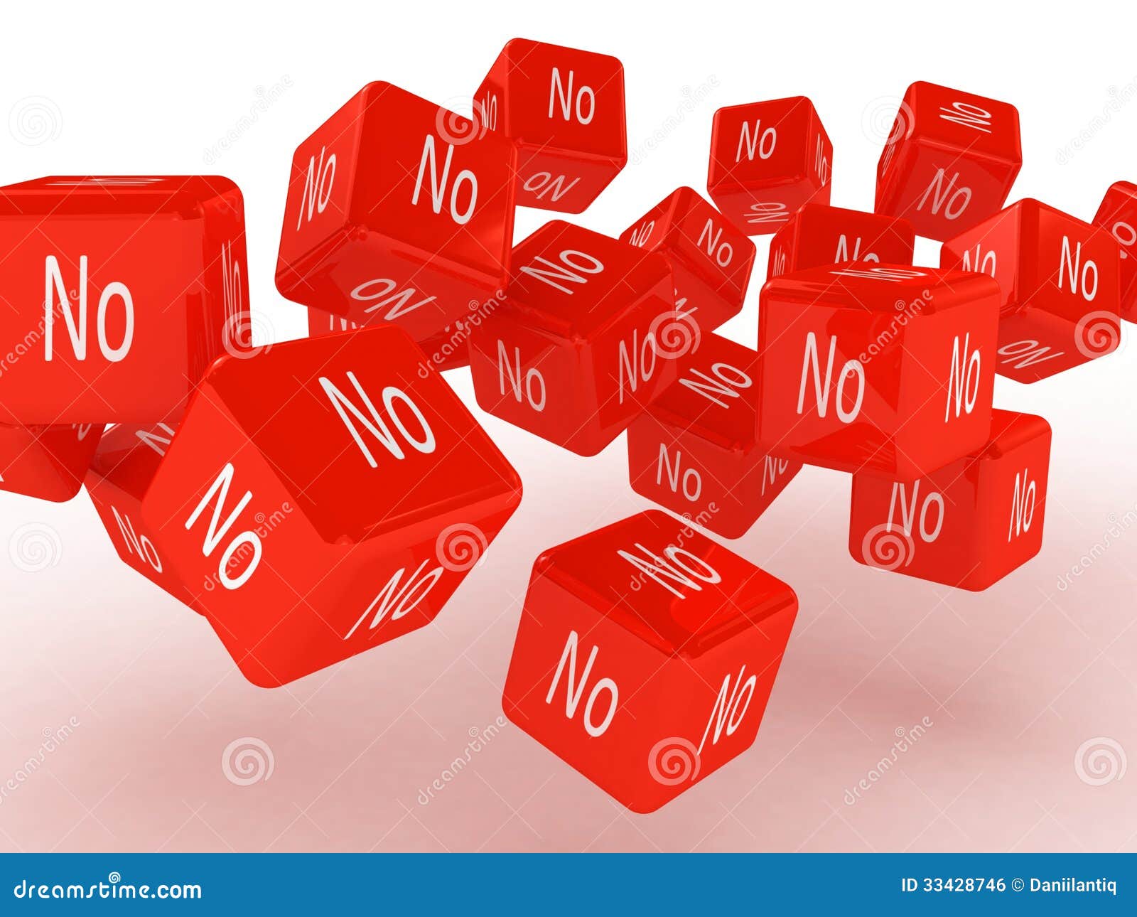 Cubes with a no, 3D images stock illustration. Illustration of computer ...