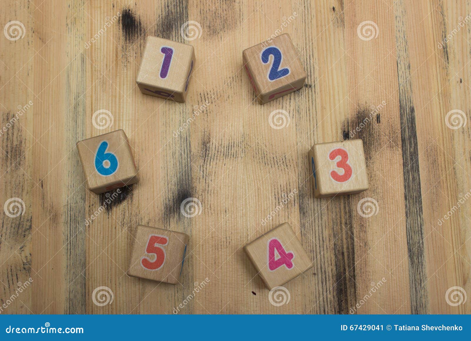 Cubes with Numbers on Wooden Background Stock Image - Image of ranking ...