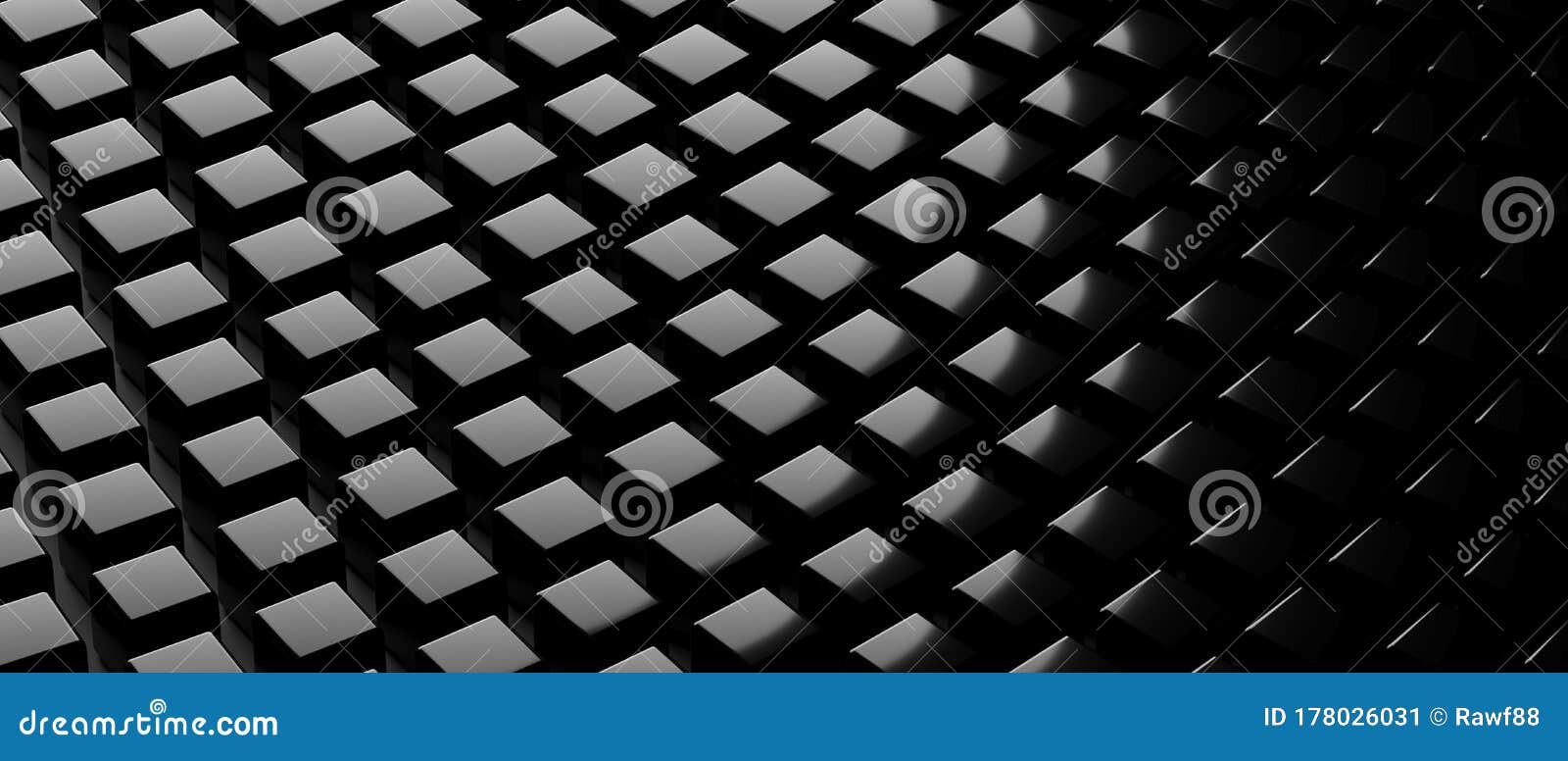 Cubes Pattern in Row on Black Background, Black Color Background ...