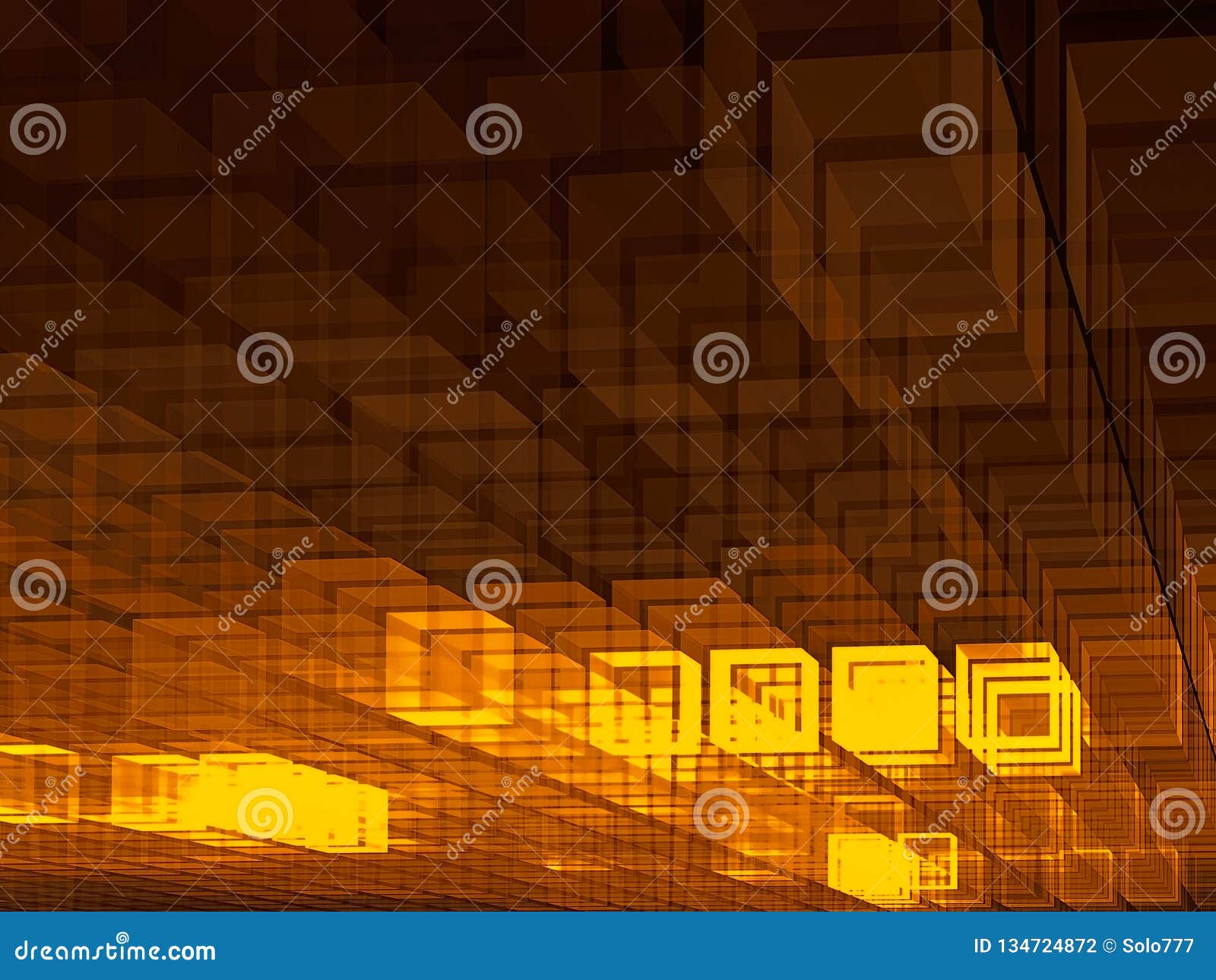 Cubes Perspective Background - Abstract Digitally Generated Illu Stock ...