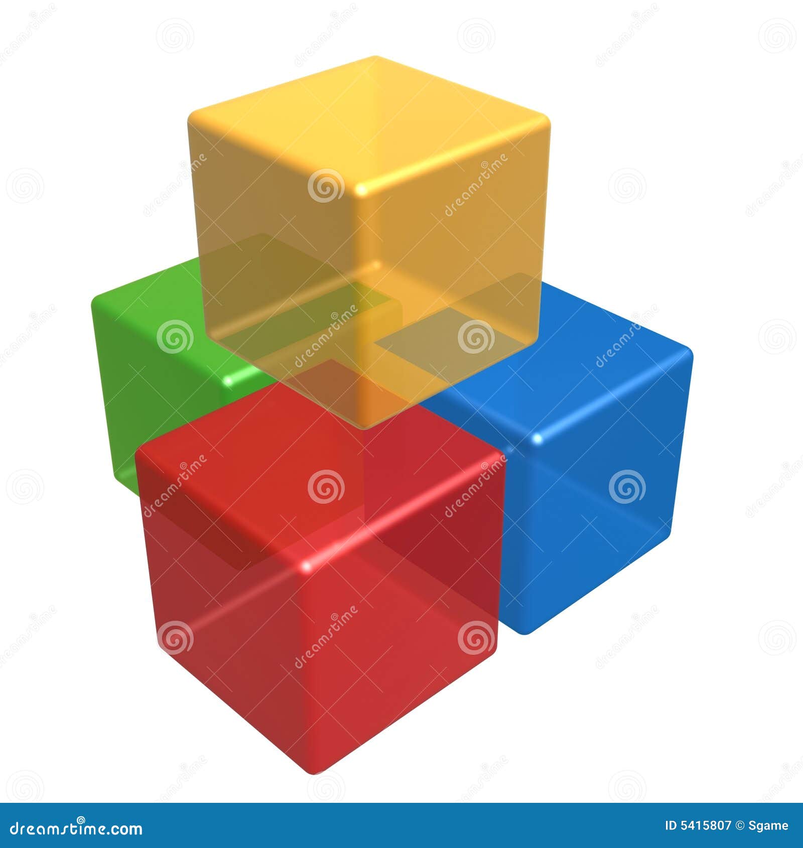 Cubes pile stock illustration. Illustration of blue, abstract - 5415807
