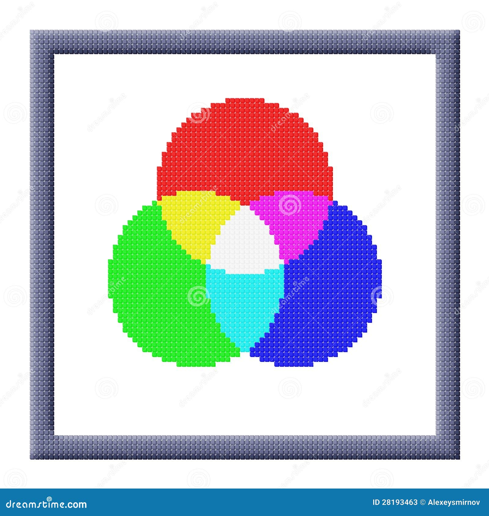 Cubes Pixel Image Of RGB Color Settings Icon Stock Photos - Image: 28193463