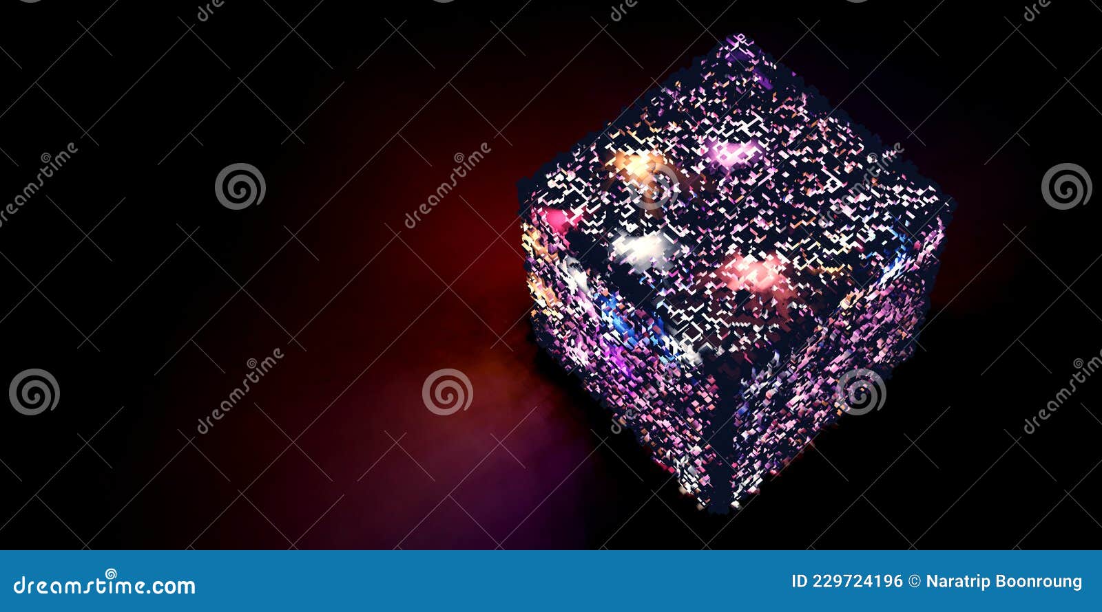 Rubik In Red Is An Complex 3d Structure Royalty-Free Stock Image ...