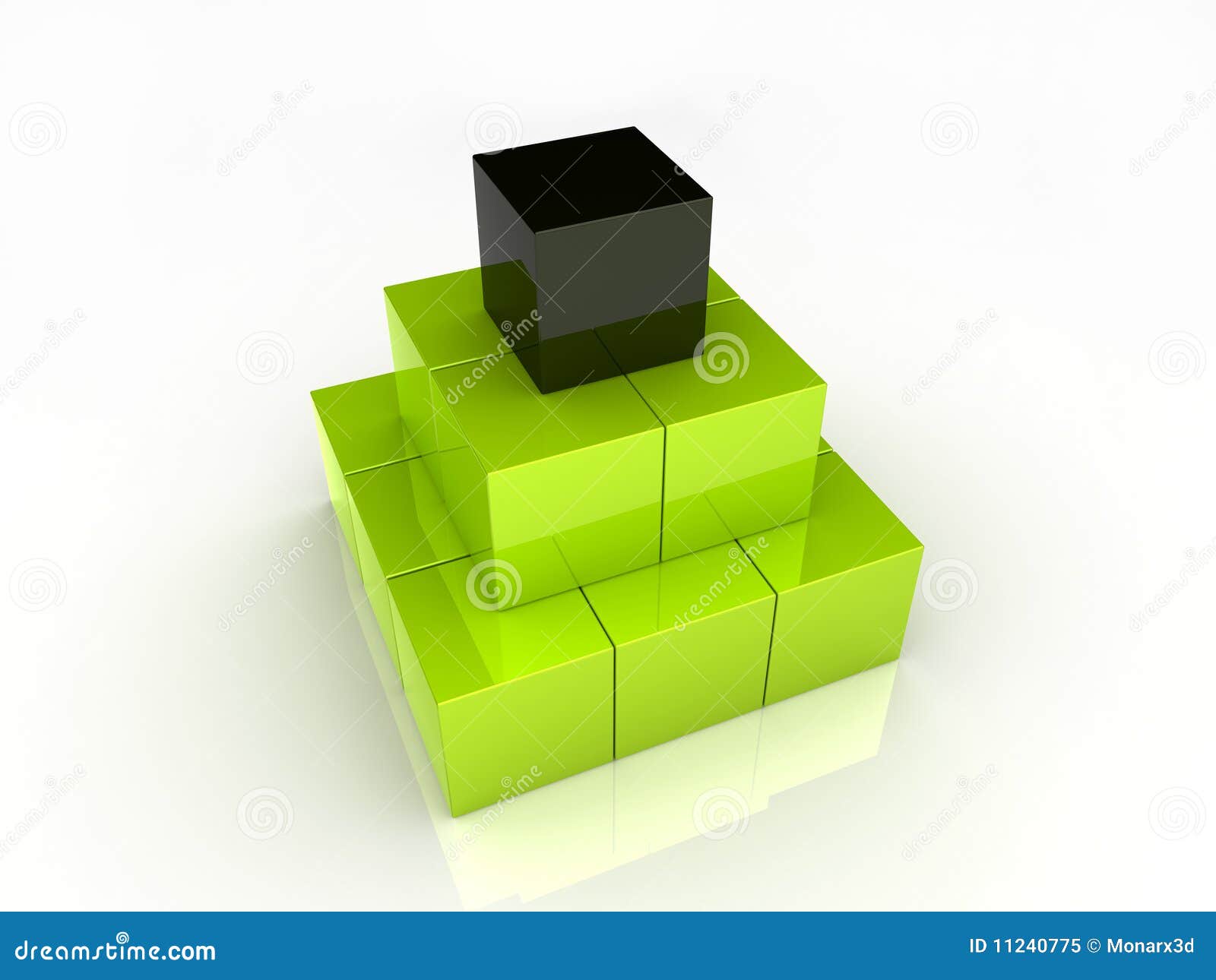 Cubes pyramid stock illustration. Illustration of fantastic - 11240775